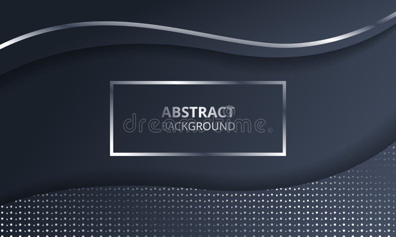 Abstract Dark Metallic Silver Frame Tech Elegant Design Background ...