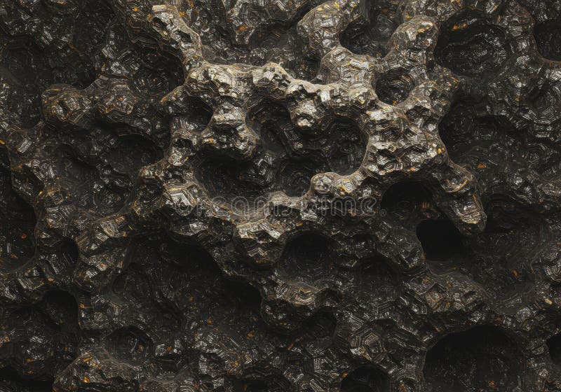 Abstract Dark Metallic Texture Background Deep Space Rock Surface 3D ...