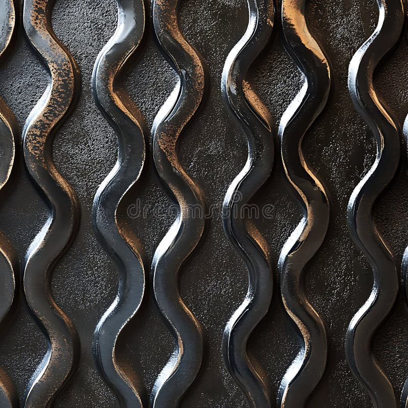 Abstract Dark Metallic Wave Pattern Luxurious Textured Background Stock ...