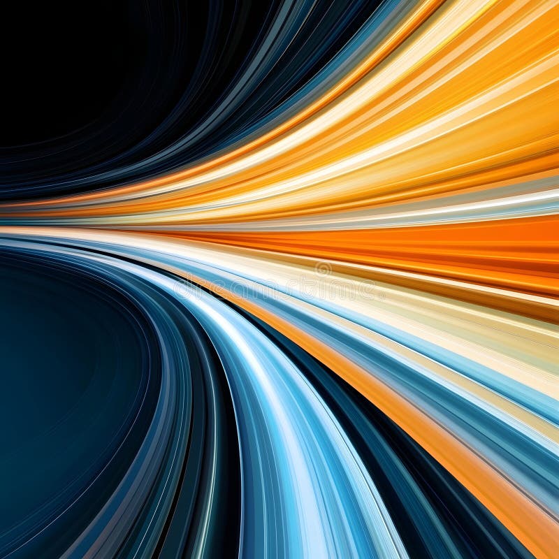 Abstract Dark Multicolor Neon Background Visualization with Waves and ...