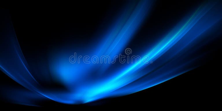 Abstract Dark Neon Blue Liquid Waves Stock Illustration - Illustration ...