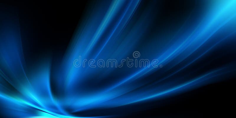 Abstract Dark Neon Blue Liquid Waves Stock Illustration - Illustration ...