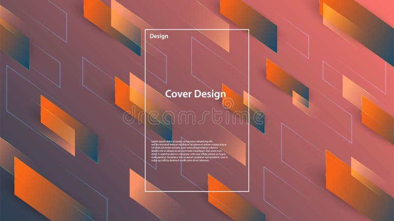 Abstract Dark Orange Geometric Background. Vector Illustration Stock ...