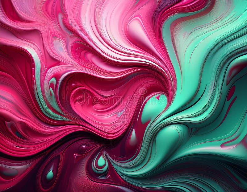 Abstract Dark Pink Background with Mint Green Patterns Stock Image ...