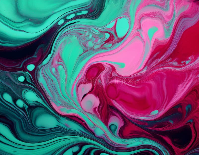 Abstract Dark Pink Background with Mint Green Patterns Stock Photo ...