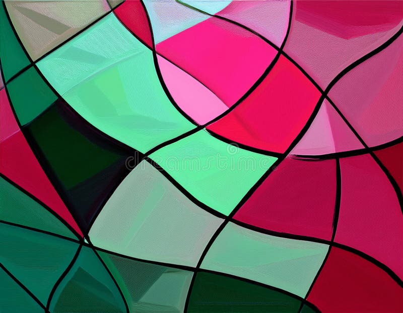 Abstract Dark Pink Background with Mint Green Patterns Stock Photo ...