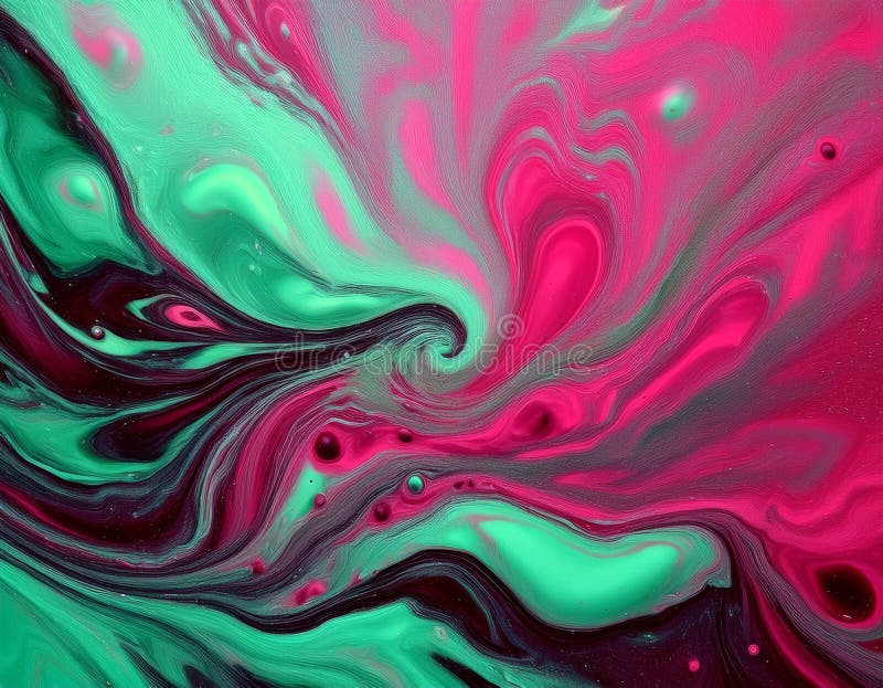 Abstract Dark Pink Background with Mint Green Patterns Stock Photo ...