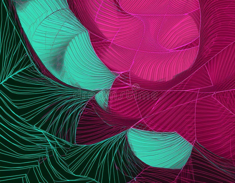 Abstract Dark Pink Background with Mint Green Patterns Stock Photo ...