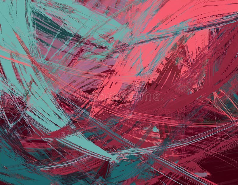 Abstract Dark Pink Background with Mint Green Patterns Stock Image ...