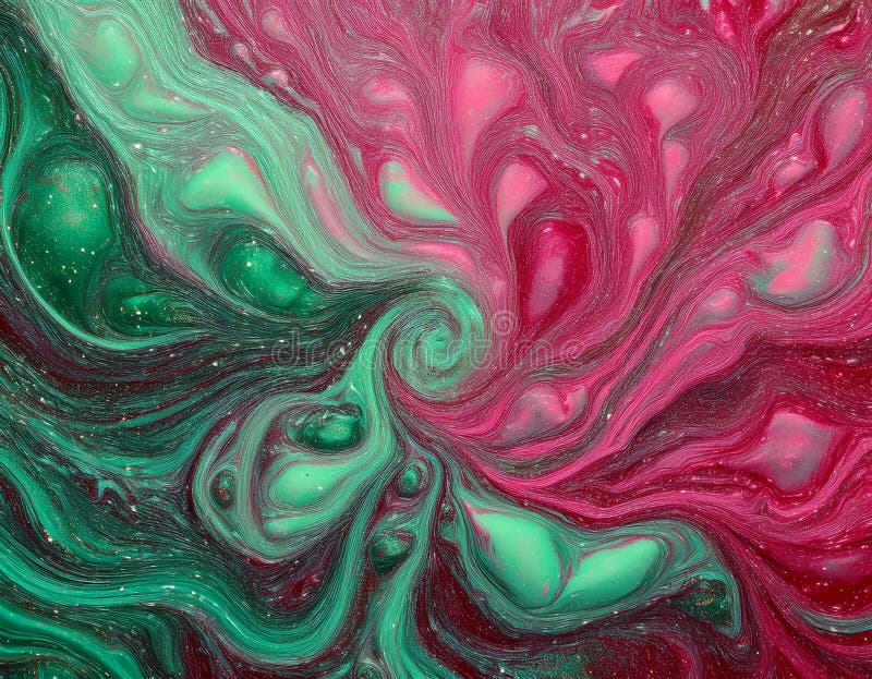 Abstract Dark Pink Background with Mint Green Patterns Stock Image ...