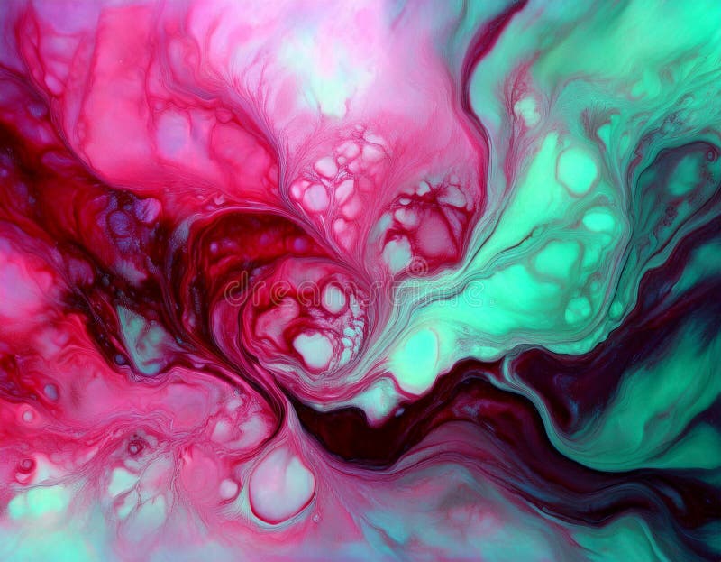 Abstract Dark Pink Background with Mint Green Patterns Stock Photo ...