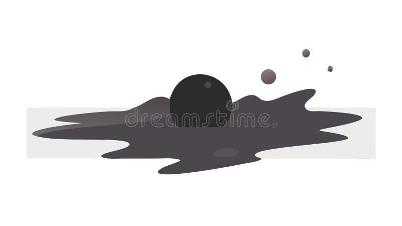 Abstract Dark Puddle or Liquid Spill, Vector Design Generative AI Stock ...
