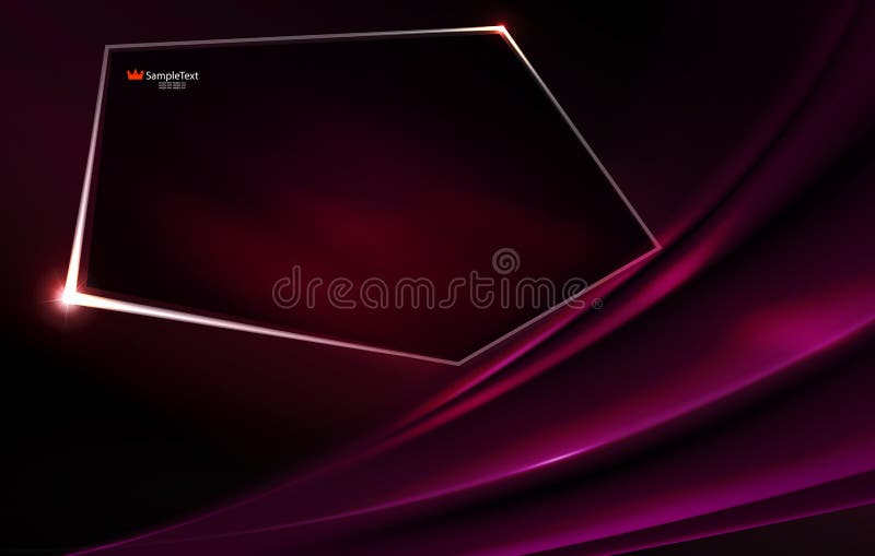 Abstract Dark Purple Background Like Matter with Polygonal Shiny Frame ...