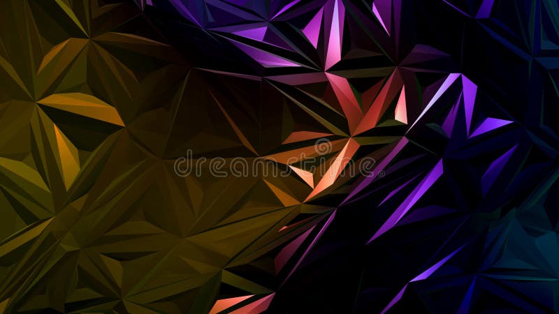 Abstract Dark Rainbow Polygon Luxury Geometric Triangle Foil Mosaic ...