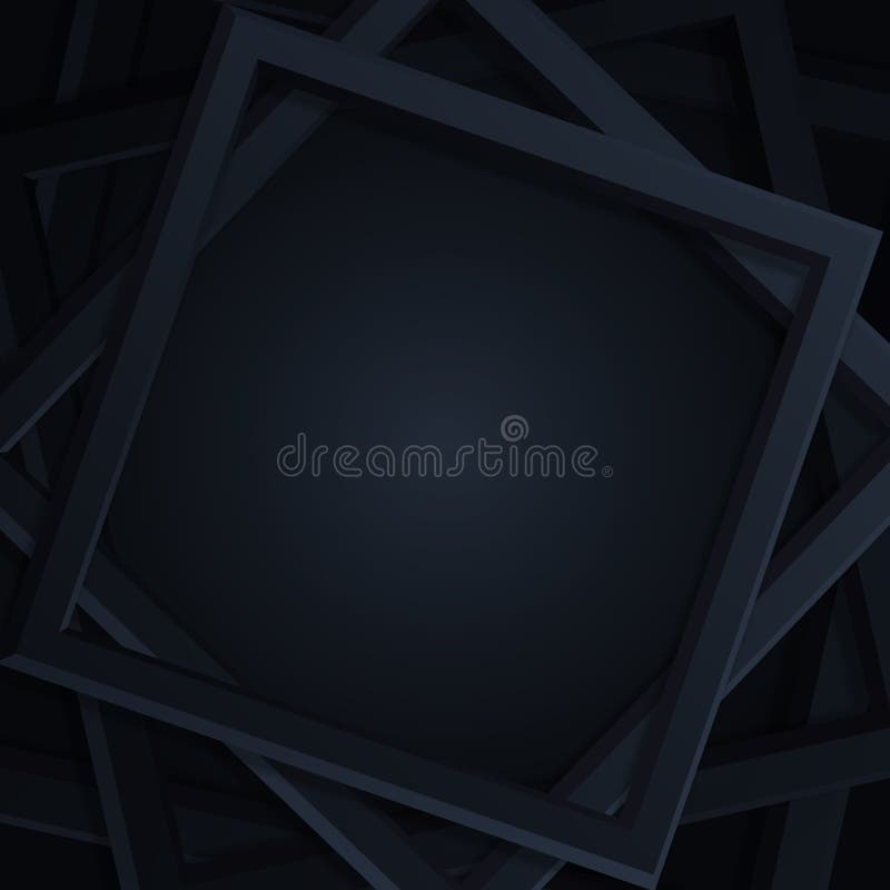 Abstract Dark Rectangle Frame Overlapping Layer Background Stock Vector ...