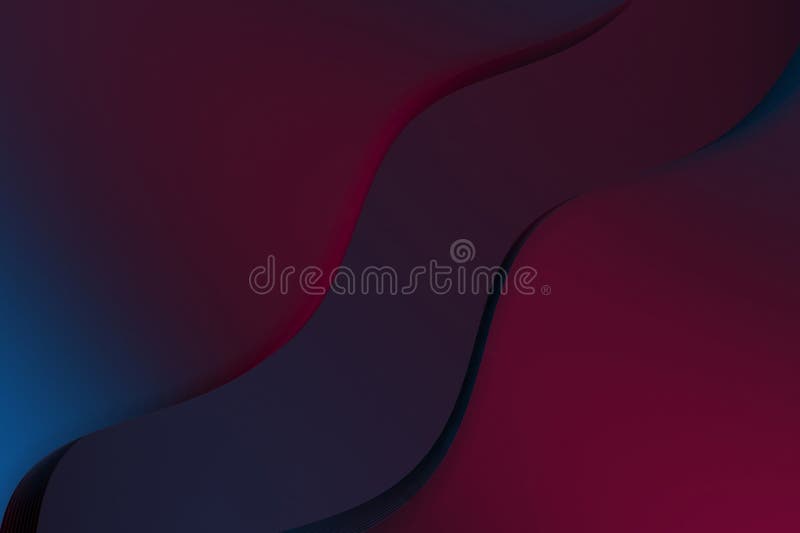Abstract Dark Red and Blue Curved Wave Design Stock Illustration ...