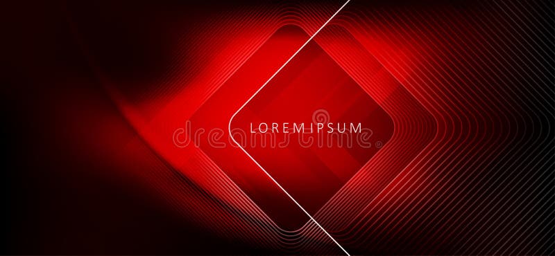Abstract Dark Red Composition with Square Frame Stock Vector ...