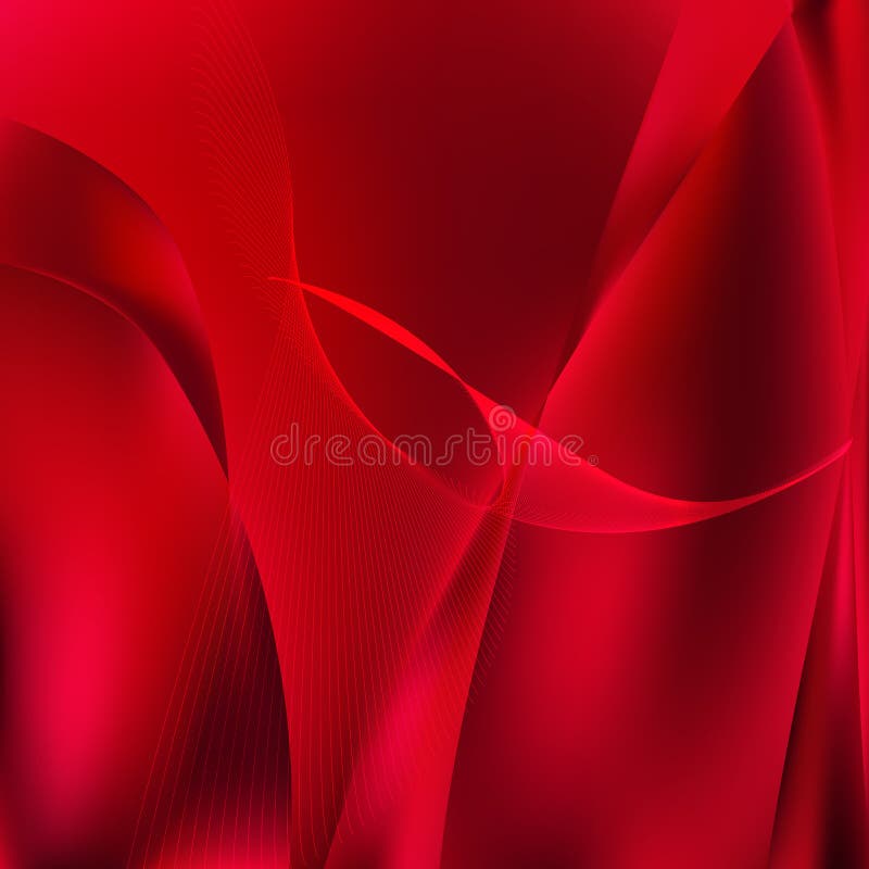 Abstract Dark Red Flowing Curves Background Stock Vector - Illustration ...