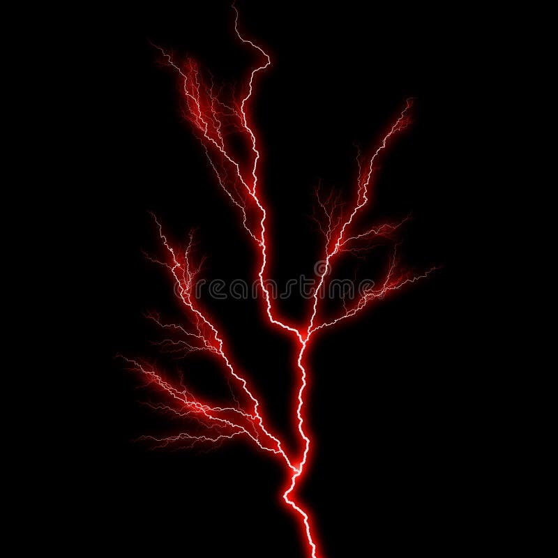 Abstract Dark Red Lighting Natural Thunder Realistic Magic Overlay ...