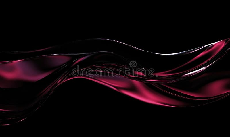 Elegant Dark Red Liquid Waves on Black Background Stock Image - Image ...