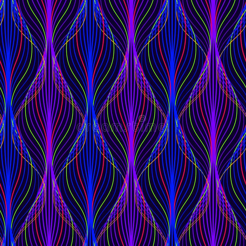 Abstract Dark Seamless Pattern Neon Futuristic Technology Design ...