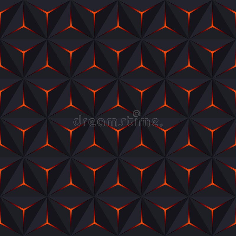 Abstract Dark Seamless Pattern. Vector Geometric Background with Stock ...