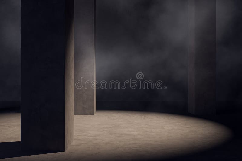 Abstract dark smoky room. stock illustration. Illustration of ...