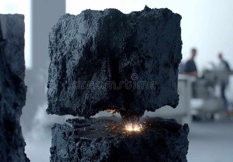 Abstract Dark Stone Blocks Fusion Welding Process High Quality Image ...