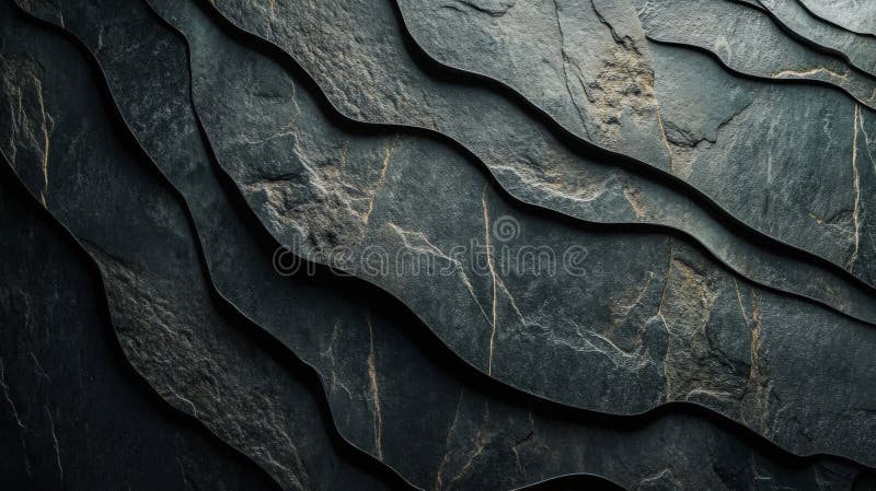 Abstract Dark Stone Texture with Wavy Layers Stock Illustration - Illustration of lines, grey ...