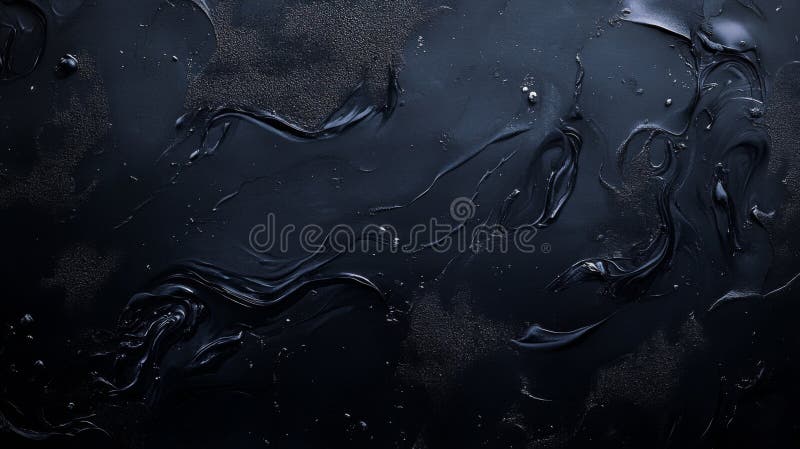 Abstract Dark Swirls of Black Paint Texture Stock Illustration ...
