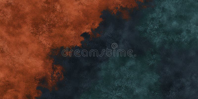 Abstract Dark Teal and Burnt Orange Grunge Texture Background Stock ...