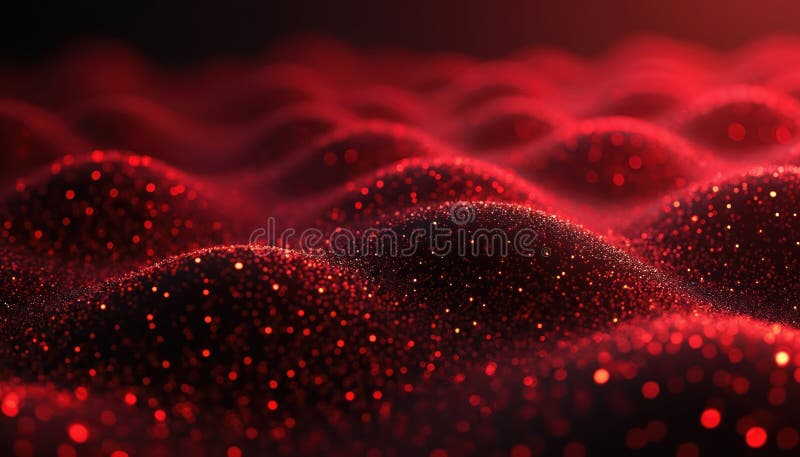 Abstract Dark Tech Texture Shows Red Matrix Grid with Futuristic ...