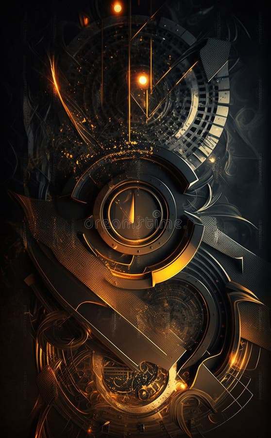 Abstract Dark Technology Background. Cyberspace Concept Stock ...