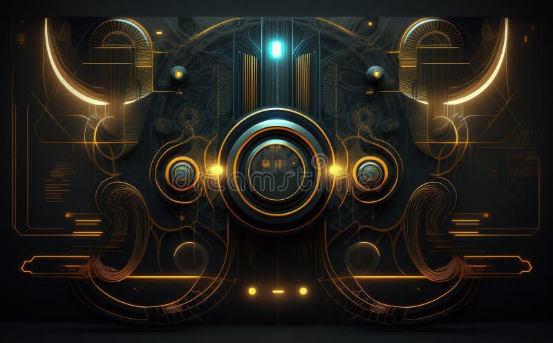 Abstract Dark Technology Background. Cyberspace Concept Stock ...