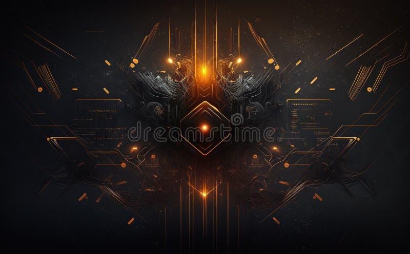 Abstract Dark Technology Background. Cyberspace Concept Stock ...