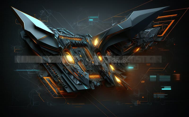 Abstract Dark Technology Background. Cyberspace Concept Stock ...