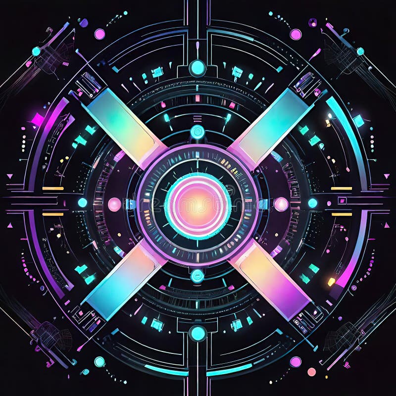 Abstract Dark Technology Background Symbolizing Electronic Precision on ...