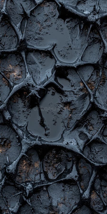 Abstract Dark Texture with Water Puddles. Stock Illustration ...