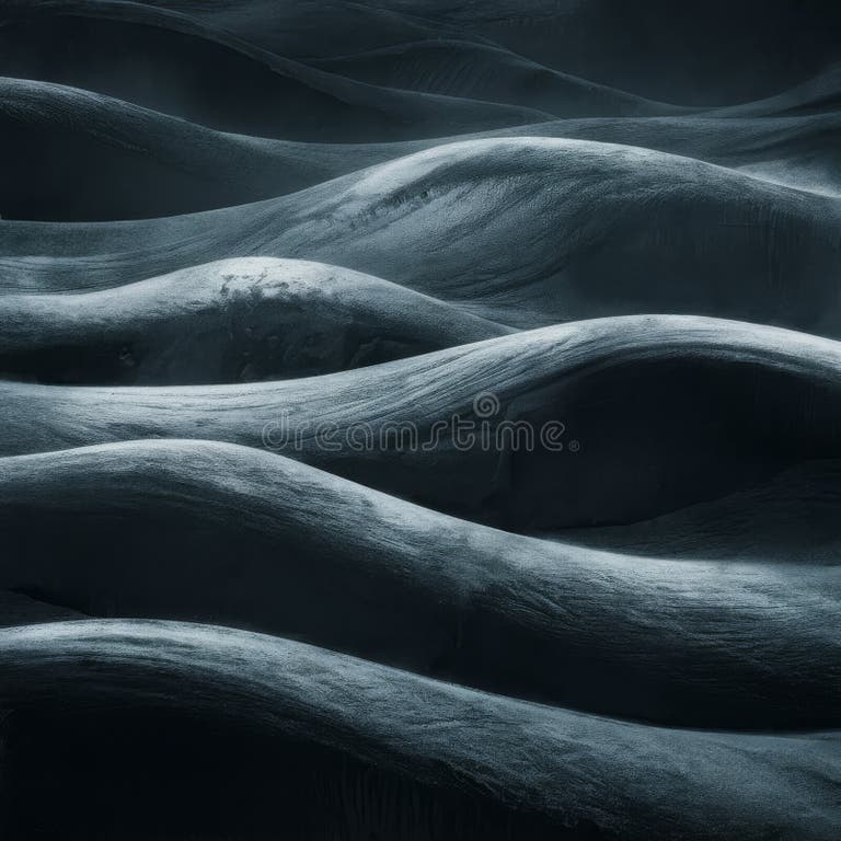 Abstract Dark Undulating Landscape with Subtle Textures Stock ...