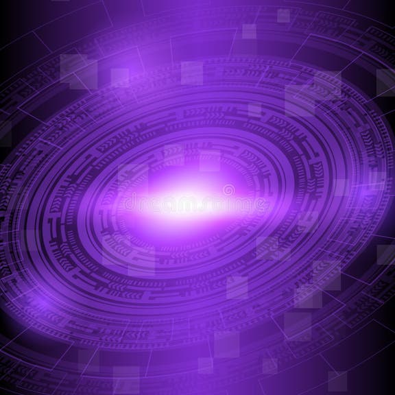 Abstract Dark Violet Technology Background Stock Vector - Illustration ...