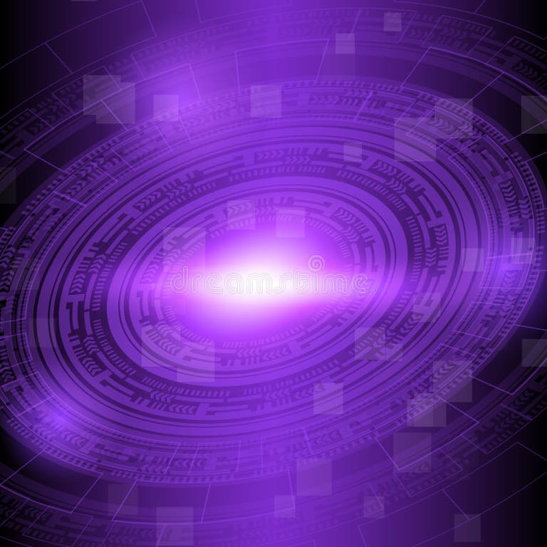Abstract Dark Violet Technology Background Stock Vector - Illustration ...