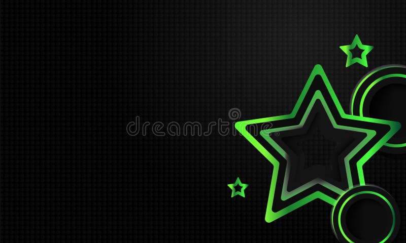 Abstract Dark Wallpaper Background with Stars Gradient Green Shape ...