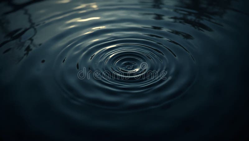 Abstract Dark Water Ripples with Soft Light Reflections Stock ...