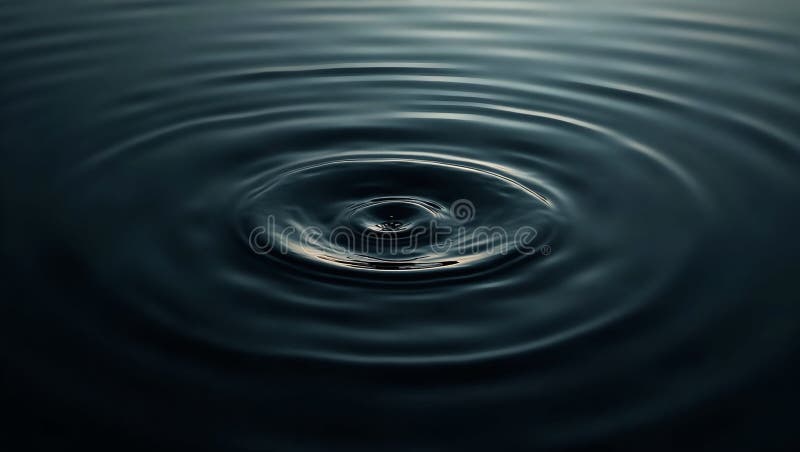 Abstract Dark Water Ripples with Soft Light Reflections Stock ...