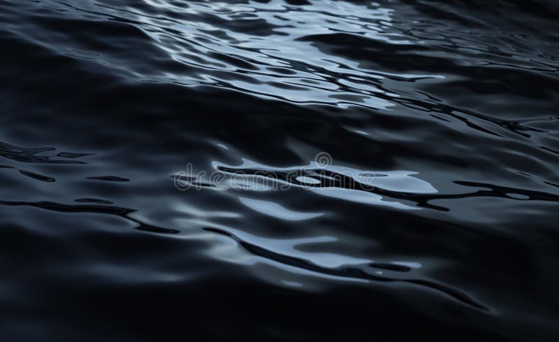 Abstract Dark Water Surface Stock Illustration - Illustration of night ...