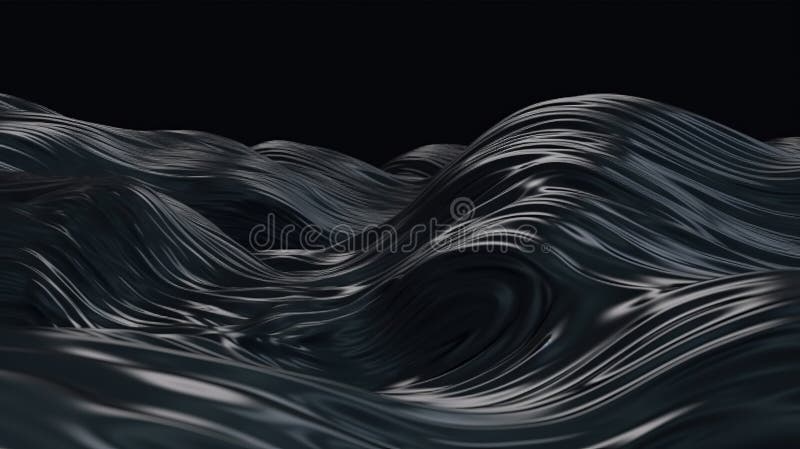 Abstract Dark Water Surface. 3D Illustration Stock Image - Image of ...