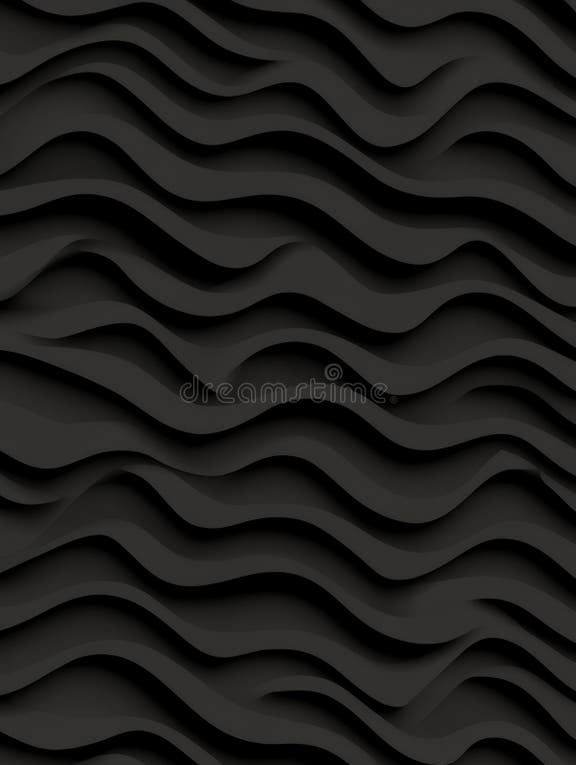 Abstract Dark Wave Pattern Elegant Black 3D Background Texture Stock ...