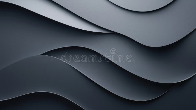 Abstract Dark Waves, Smooth Curves, Layered Design, Modern Aesthetic ...