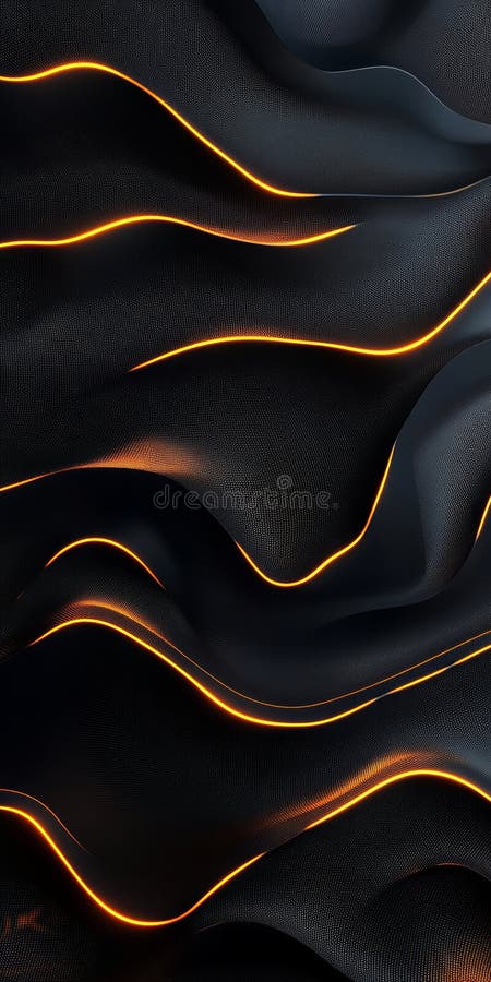 Abstract Dark Wavy Background Stock Illustration - Illustration of flow ...