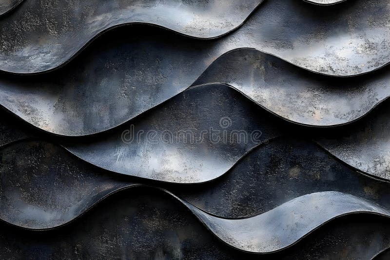 Dark Metal Wave Pattern stock illustration. Illustration of elegant ...